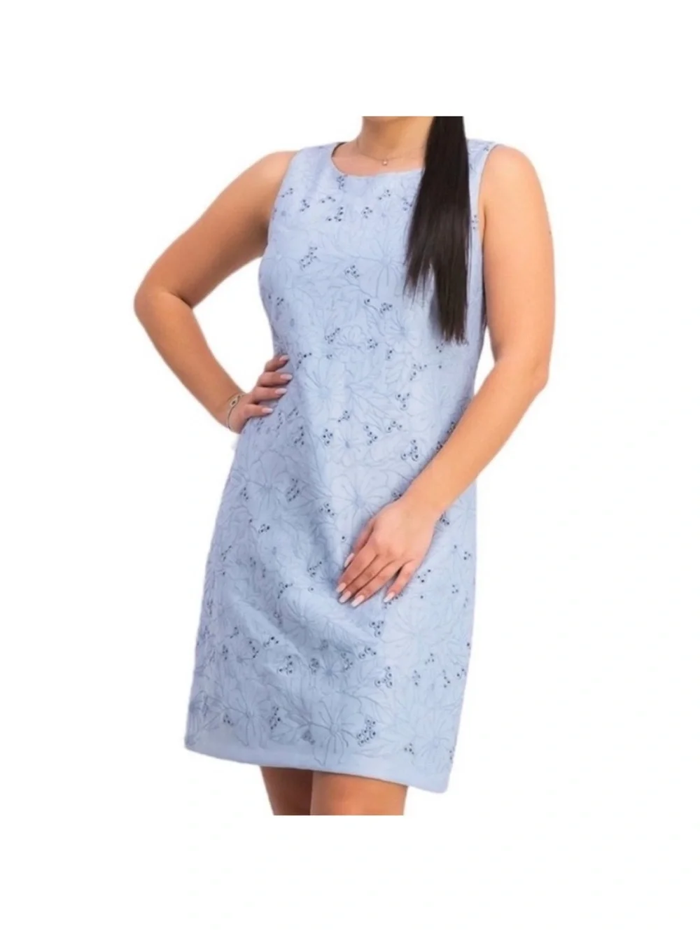 Eliza J | Dresses | Eliza J Safiya Eyelet Knit Embroidered Midi Dress ...